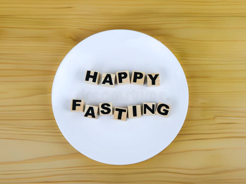 The Word Fasting in Wooden Blocks. Fasting Concept Illustration Stock ...