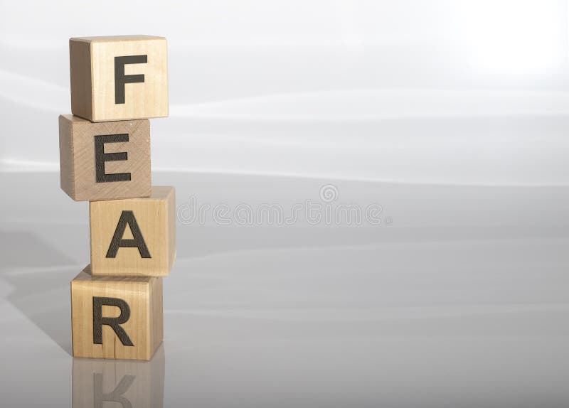Word Fear on Banner with Copy Space for Text Stock Image - Image of ...