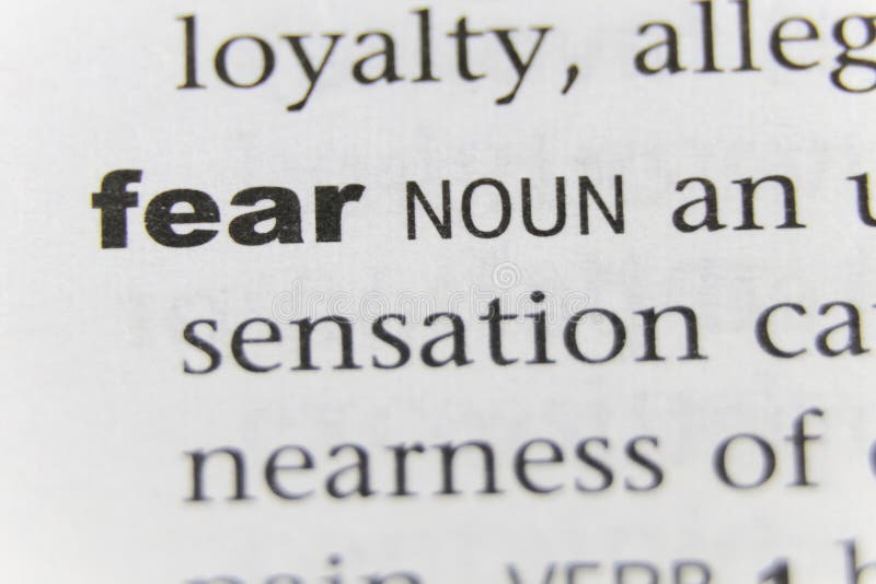 The Word Fear Close Up stock photo. Image of scary, fear - 114194700