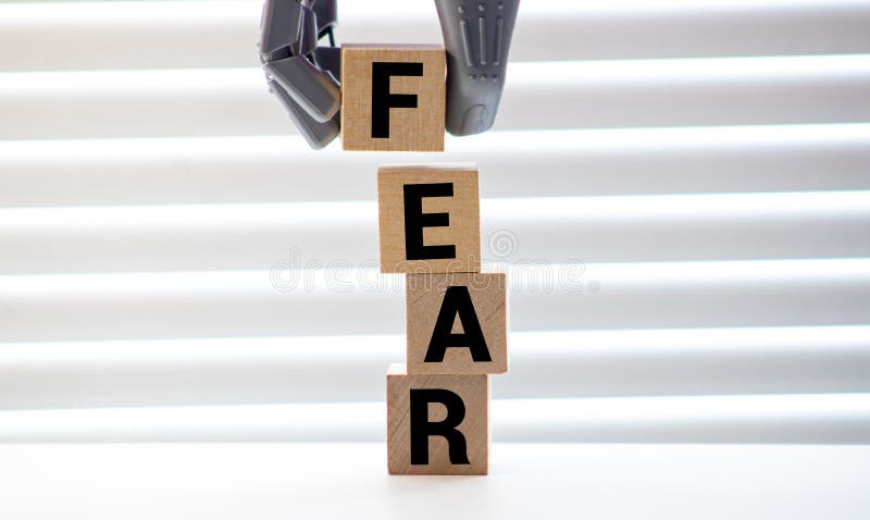 The Word FEAR on Wood Blocks, Concept Stock Illustration - Illustration ...