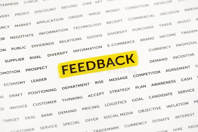 Word Feedback with Comic Balloons Background Stock Image - Image of ...