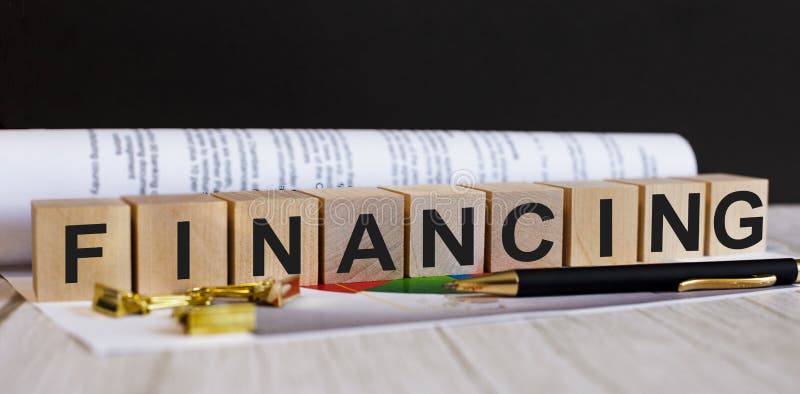 Word FINANCING AVAILABLE on Calculator. Business and Finance Concept ...