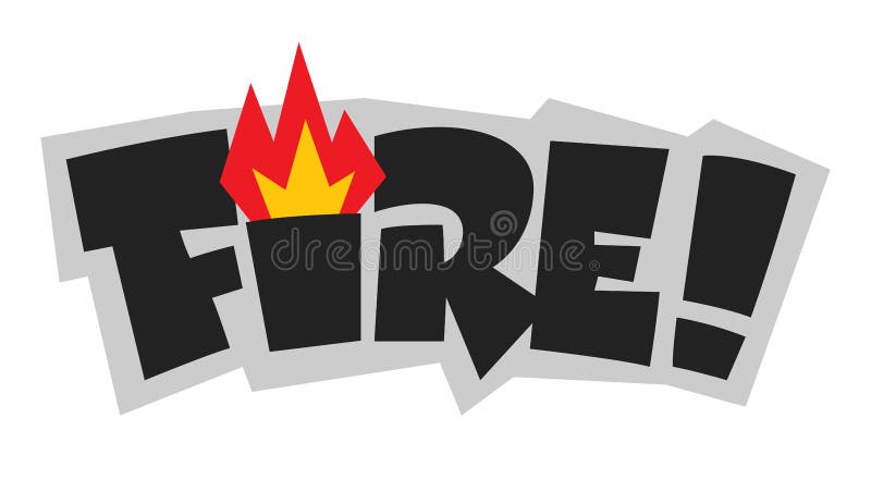 Word Fire in Lettering Style Stock Vector - Illustration of frank ...