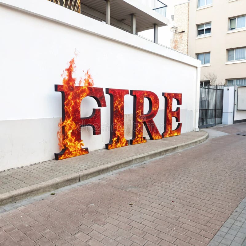 Word Fire Theme Isolated on White Background Stock Illustration ...