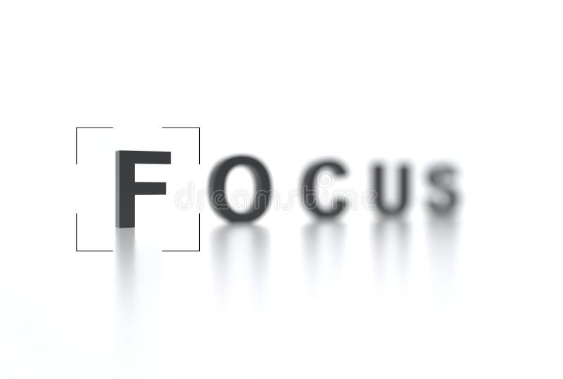 The Word FOCUS with Focus in the Foreground and a Blurred Background ...