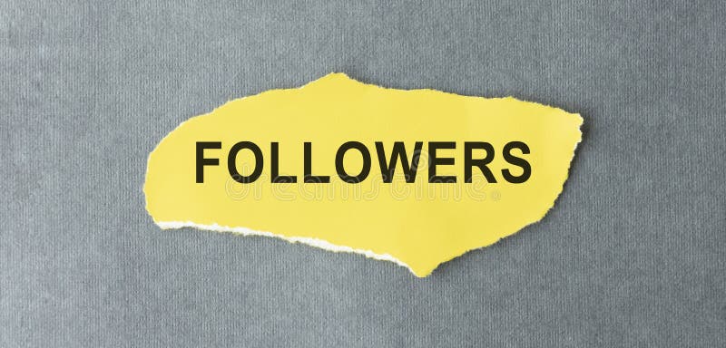 Word Followers Written on a Yellow Piece Stock Image - Image of ...