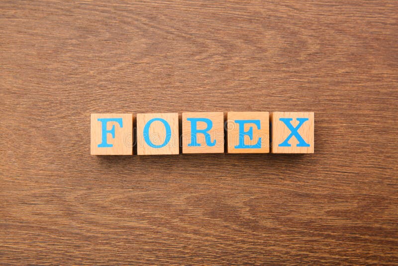 Word Forex Made of Cubes with Letters on Wooden Table, Top View Stock ...