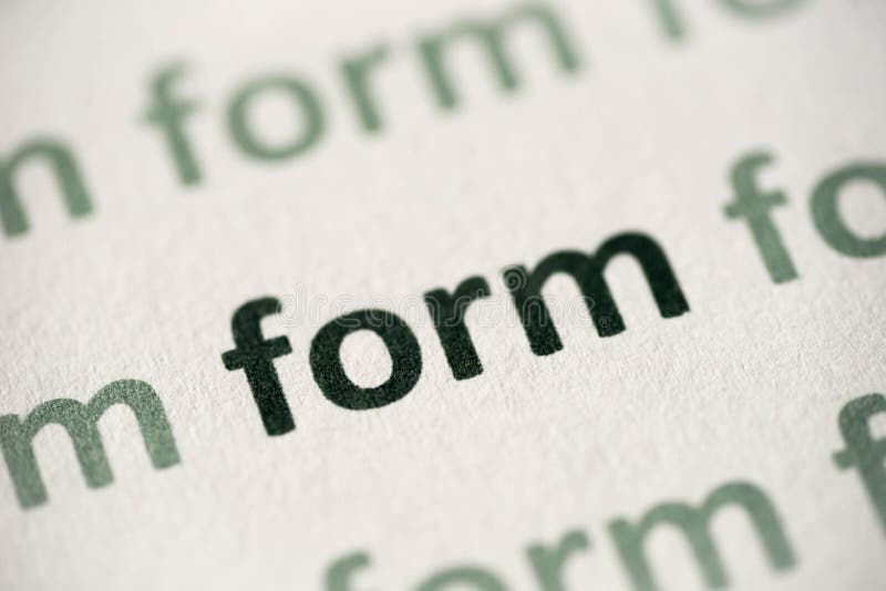 The Word Form on Wooden Cubes with Paper and Folder Documents ...