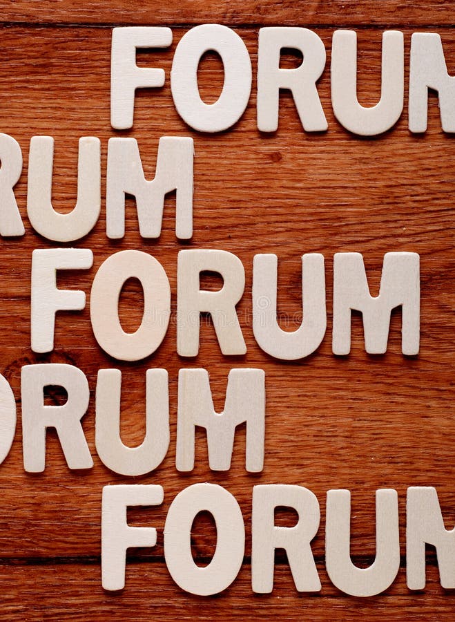 The Word Forum Written on Wooden Cubes - Green Background Stock Image ...
