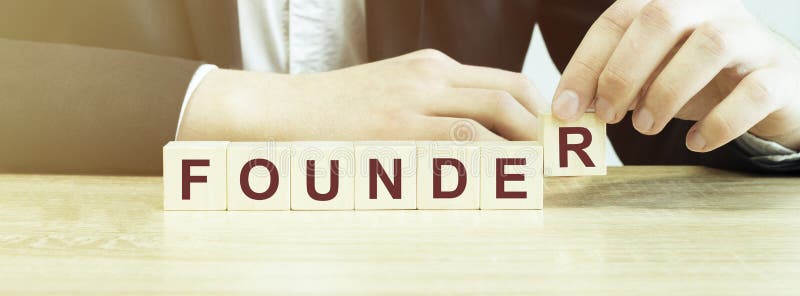Word FOUNDER Made with Wood Building Blocks Stock Photo - Image of ...