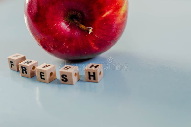 Word Fresh on Moss, Green Grass Background. Top View. Copy Space ...