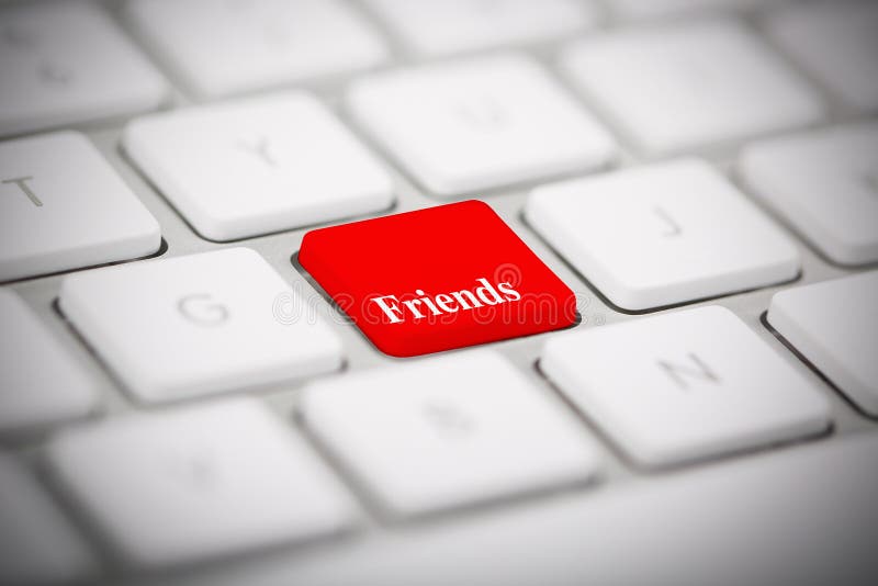The word FRIENDS stock image. Image of computer, inspiration - 49738665