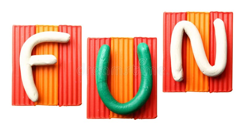 Fun Word Isolated stock image. Image of childhood, alphabet - 17680863