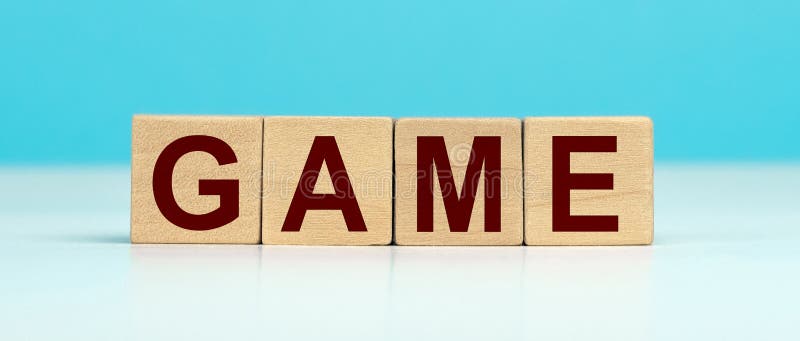 Word GAME Made with Cube Wooden Block Stock Image - Image of bank ...