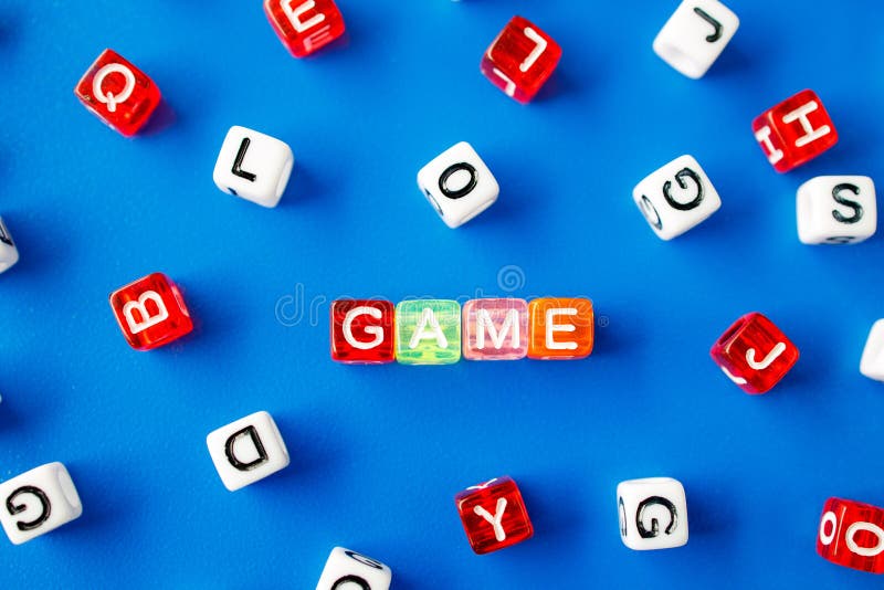 The Word Game is Made from Letters on Colorful Cubes Stock Photo ...