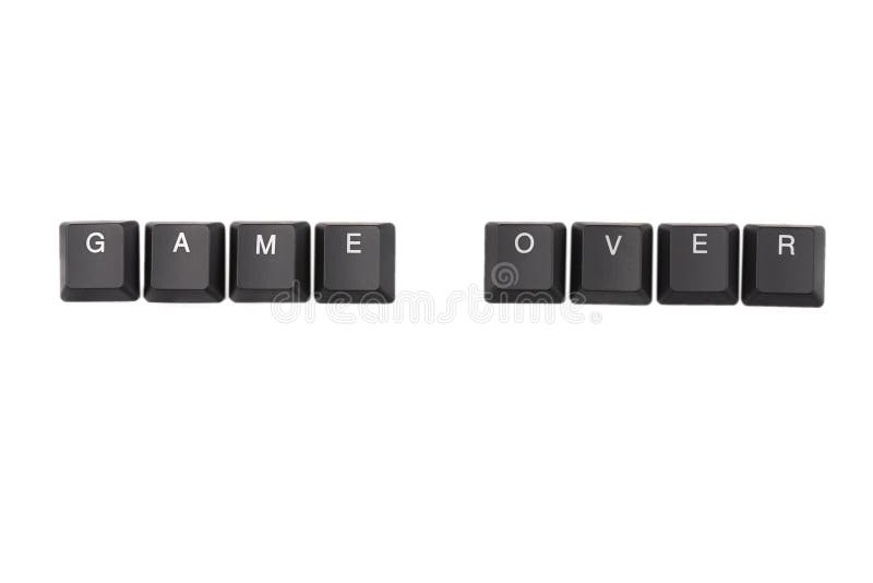 Word Game Over Written on Keyboard. Top View Stock Photo - Image of ...