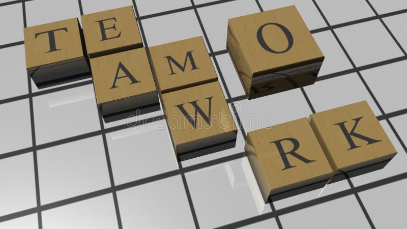 Word Game Spelling Teamwork. Concept of Unity in Business Stock Footage ...