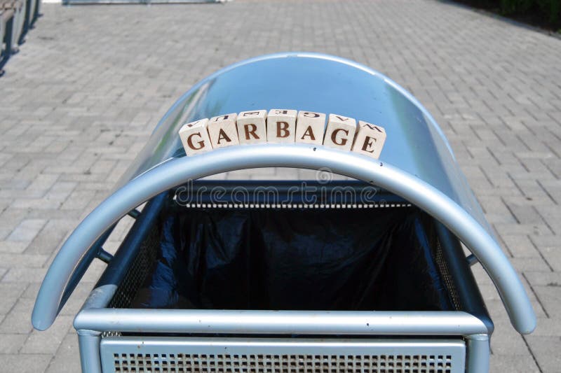 Garbage Bin with Word Jagalah Kebersihan at Public Areas Close Up Image ...