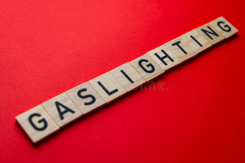 Word Gaslighting on Red Surface. Stock Photo - Image of pathological ...
