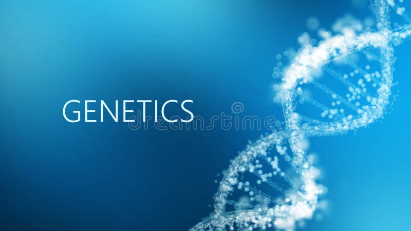 Genetics - Word in DNA stock illustration. Illustration of research ...