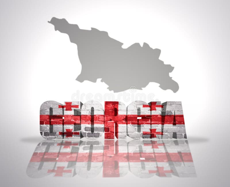 Word Georgia on a Map Background Stock Photo - Image of look, national ...
