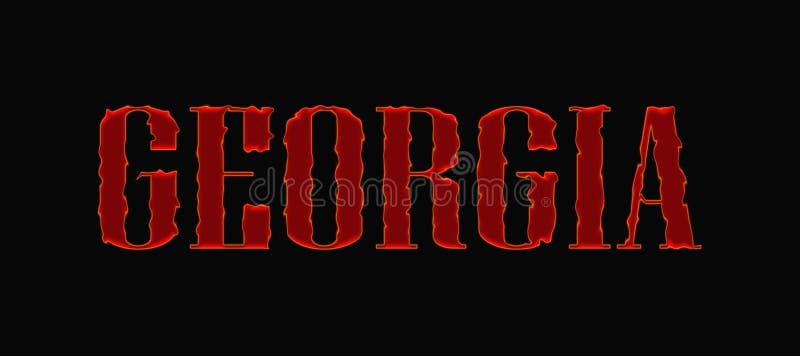 The Word Georgia on a Multi-colored Background Stock Illustration ...