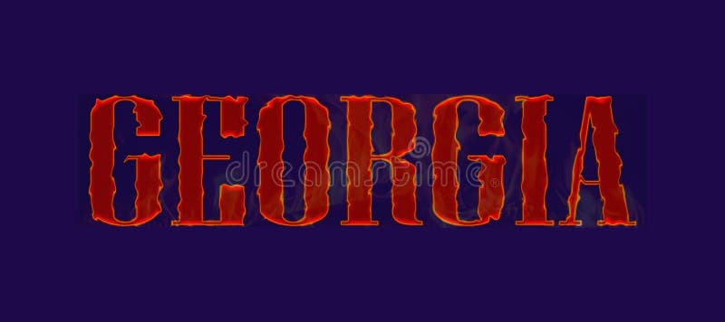 The Word Georgia on a Multi-colored Background Stock Illustration ...