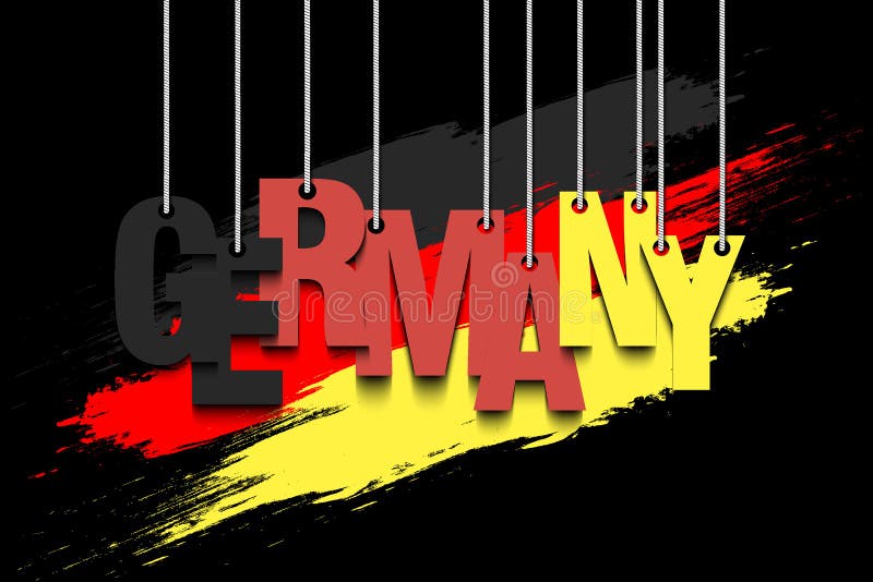 The Word Germany Hang on the Ropes Stock Vector - Illustration of ...