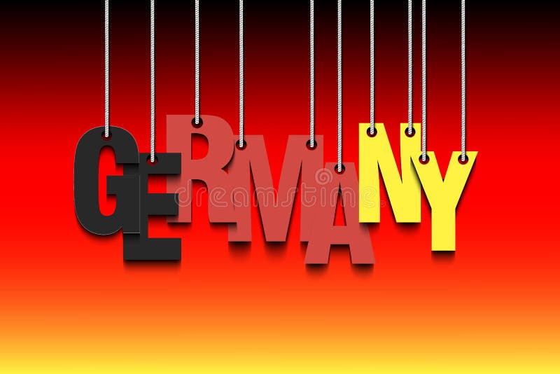 The Word Germany Hang on the Ropes Stock Vector - Illustration of ...
