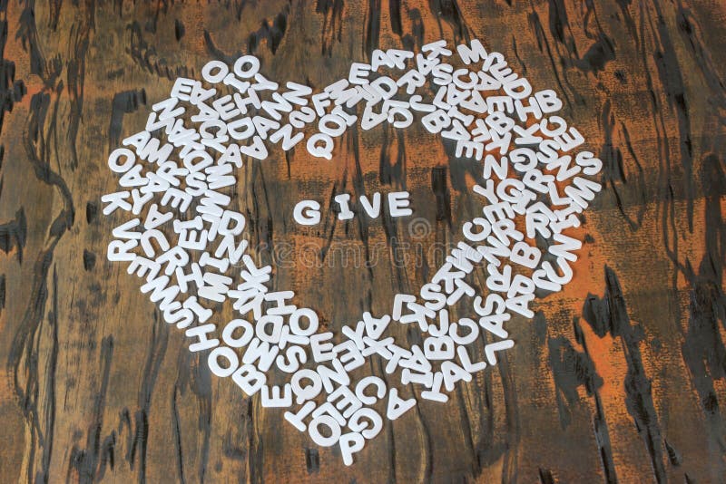 Word give inside heart stock image. Image of abstract - 116388549