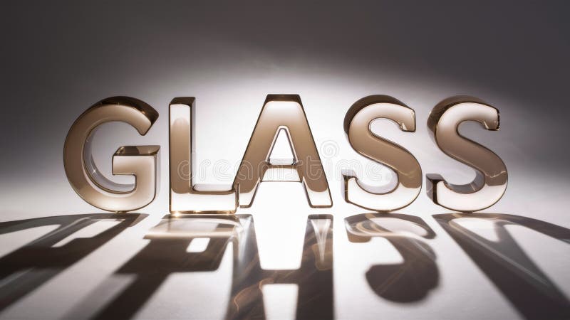 The Word Glass is Spelled Out in the Shape of a Shadow, AI Stock Photo ...