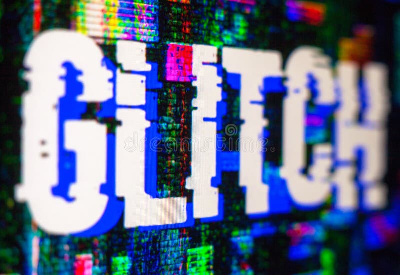 Word Glitch on the Glitch Screen Stock Illustration - Illustration of ...