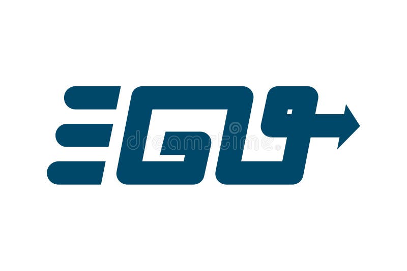 Word Go with Arrow. Blue Vector Lettering on White Background Stock ...