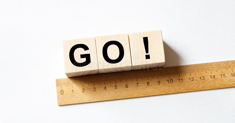 Word GO Made with Wood Blocks. Business Concept Stock Photo - Image of ...