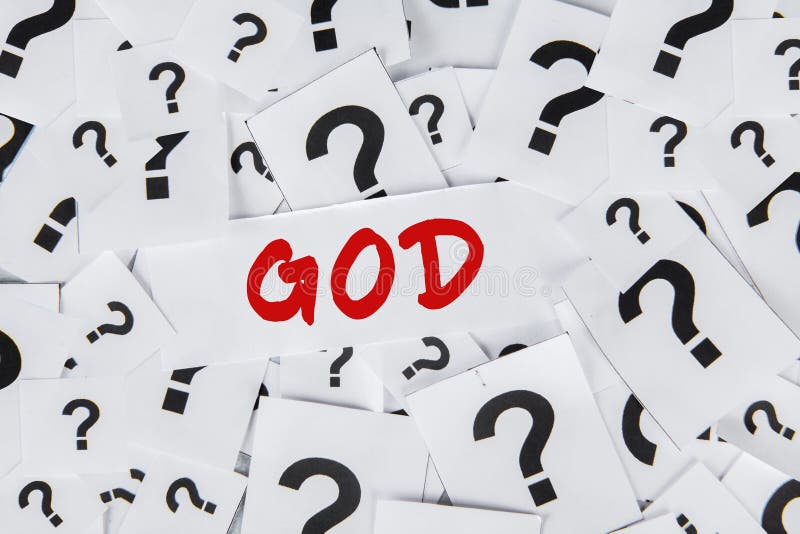 Word of God with Question Marks Stock Photo - Image of punctuation ...