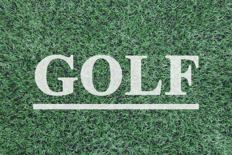 Word Golf on Artificial Turf Stock Photo - Image of ground, green ...