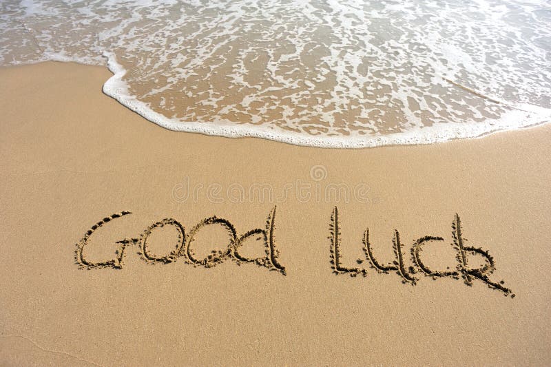 Good luck stock photo. Image of greetings, beach, help - 31454720