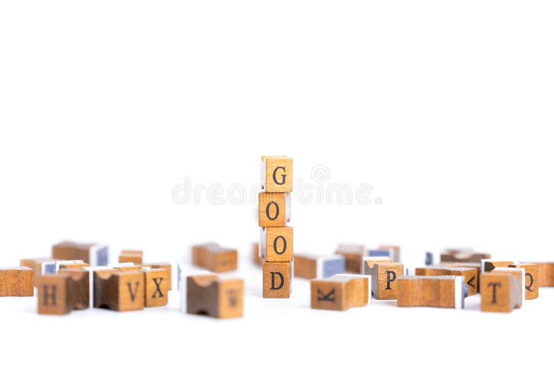 Word GOOD Spelled Letters Isolated on White Background Stock Image ...