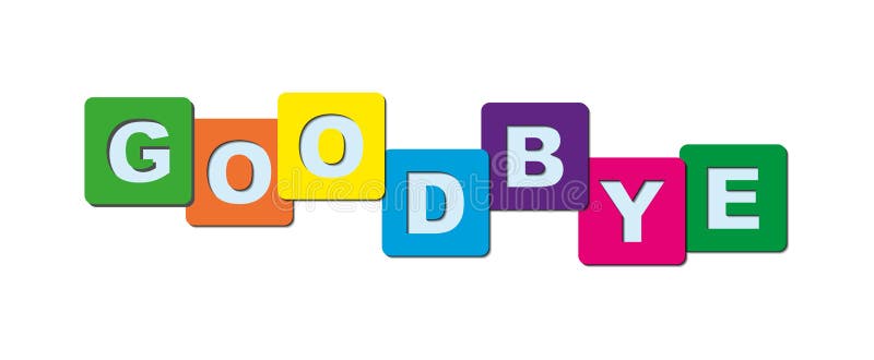 Word Goodbye Stock Illustrations – 1,497 Word Goodbye Stock ...