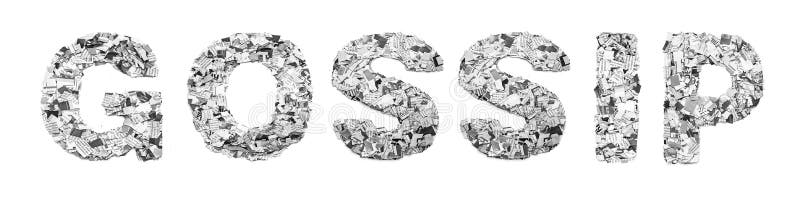 The Word GOSSIP Made from Newspaper Confett Stock Image - Image of ...