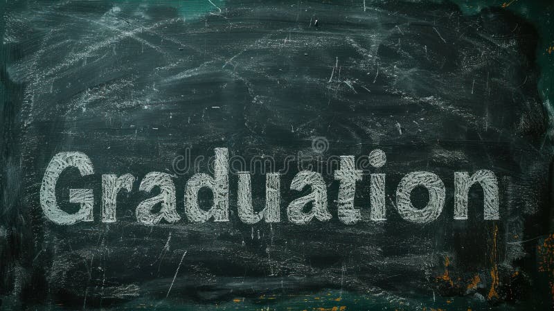 The Word Graduation Boldly Written in Chalk on a Blackboard ...
