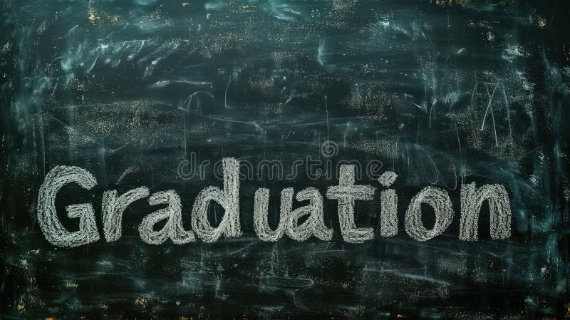 The Word Graduation Boldly Written in Chalk on a Blackboard ...