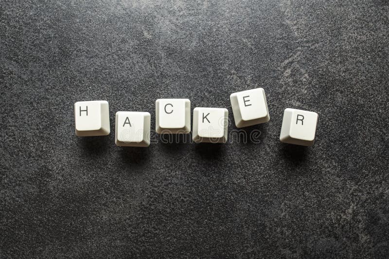 The Word HACKER with Reflection Solarized Stock Image - Image of ...