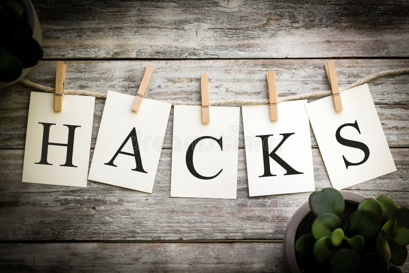 The Word HACKS Concept Printed on Cards Stock Photo - Image of hacker ...