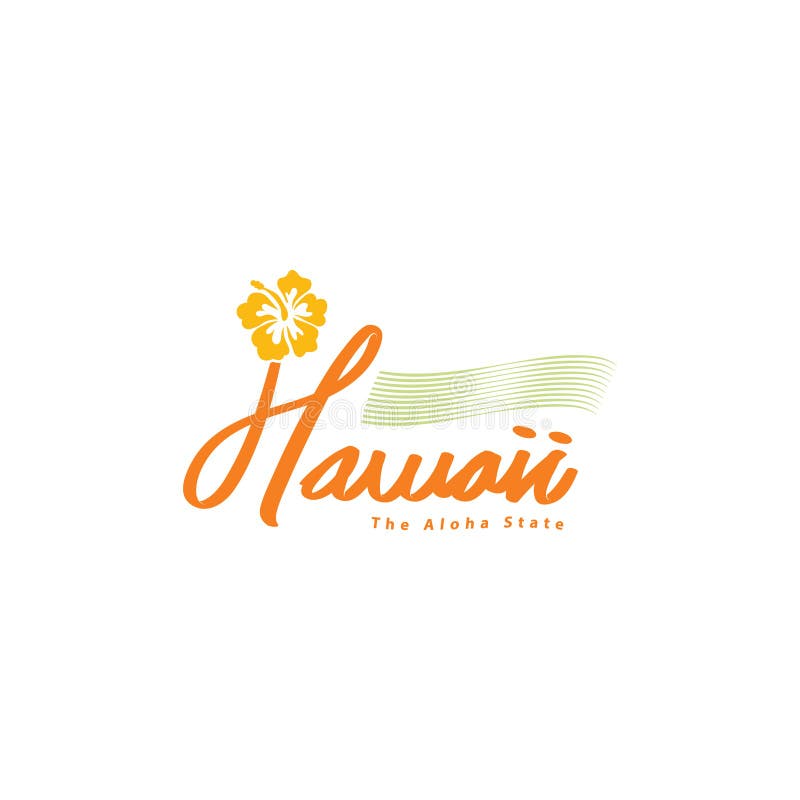 Word Hawaii. Vector Illustration Decorative Background Design Stock ...