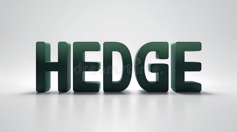 Bold Typographic Representation of the Word Hedge on a Smooth Surface ...