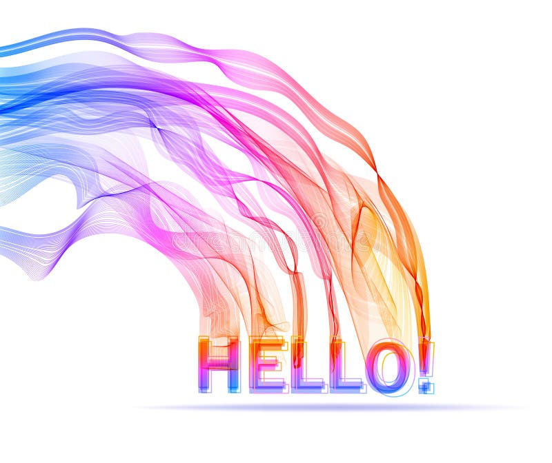 The Word Hello, Colored Modern Letters Stock Vector - Illustration of ...