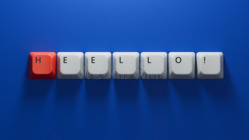 Word Hello Composed with Black Letters of Computer Keyboard,copy Space ...