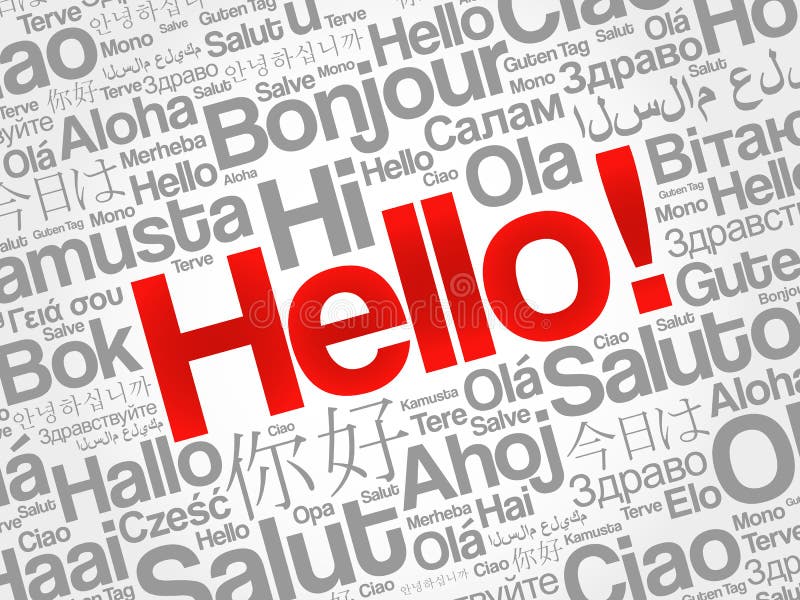Hello Many Languages Stock Illustrations – 95 Hello Many Languages ...