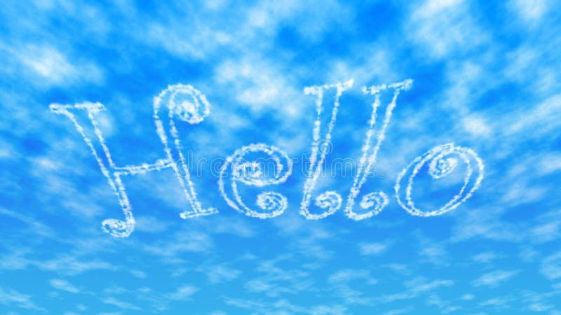 Hello cloud stock illustration. Illustration of clipart - 8909927